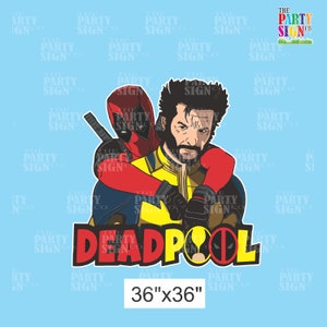 DEADPOOL & WOLVERINE Decoration Indoor Outdoor Coroplast Corrugated ...