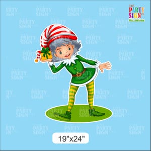 Merry Christmas Elfs Display Decoration Indoor Outdoor 4mm Corrugated ...