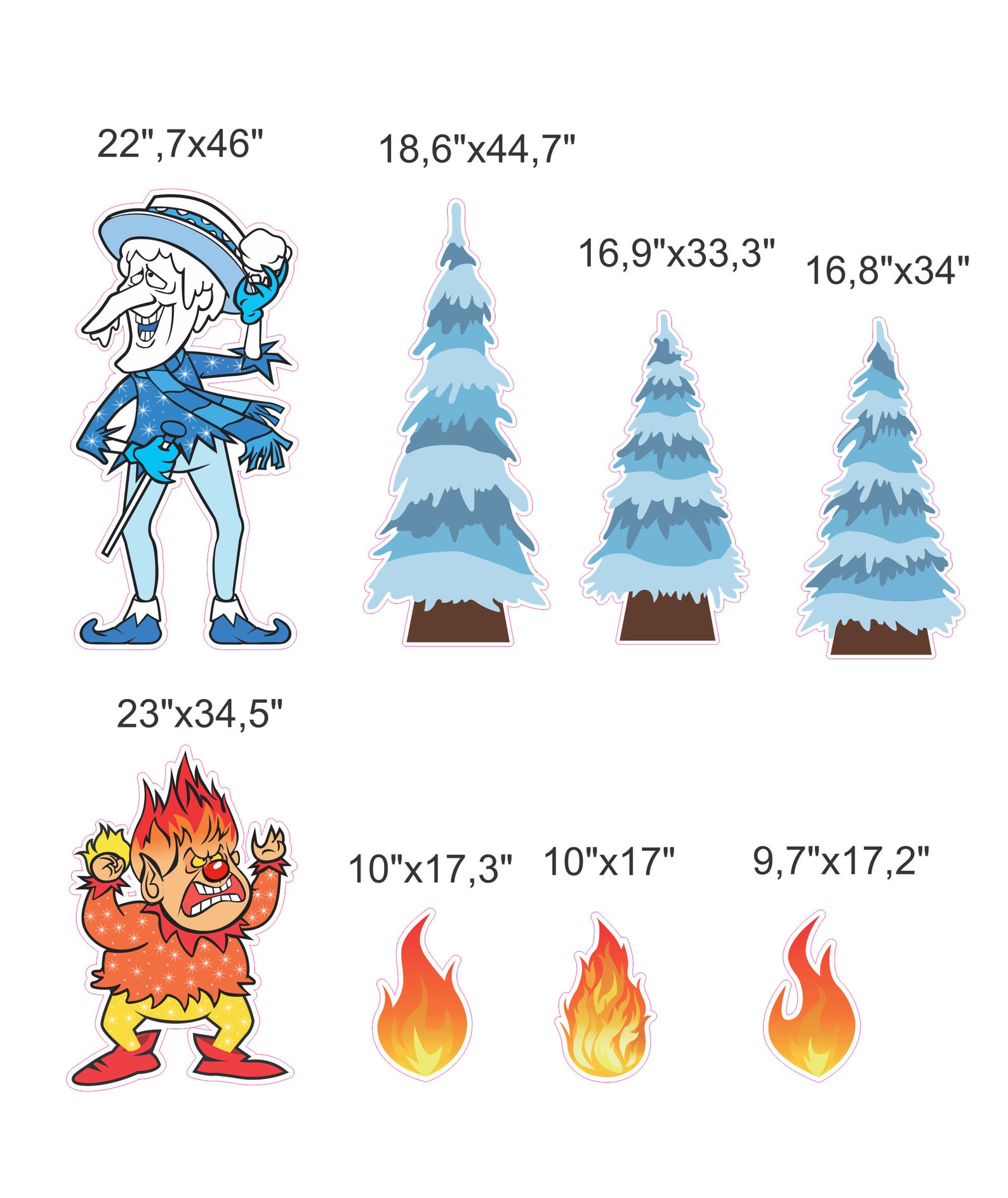 Heat and Snow Miser/ the Year Without a Santa Claus / Holiday - Etsy