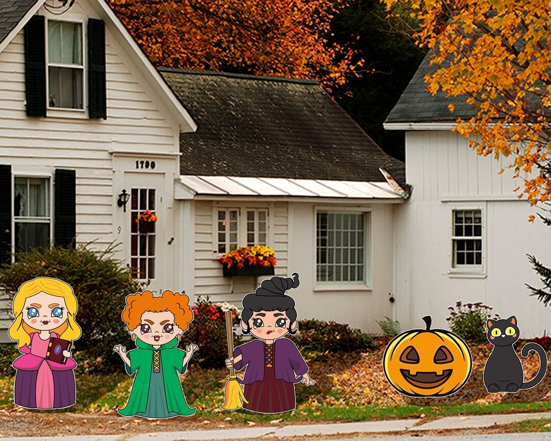 Hocus Pocus Halloween Witches Decoration Indoor Outdoor Corrugate ...