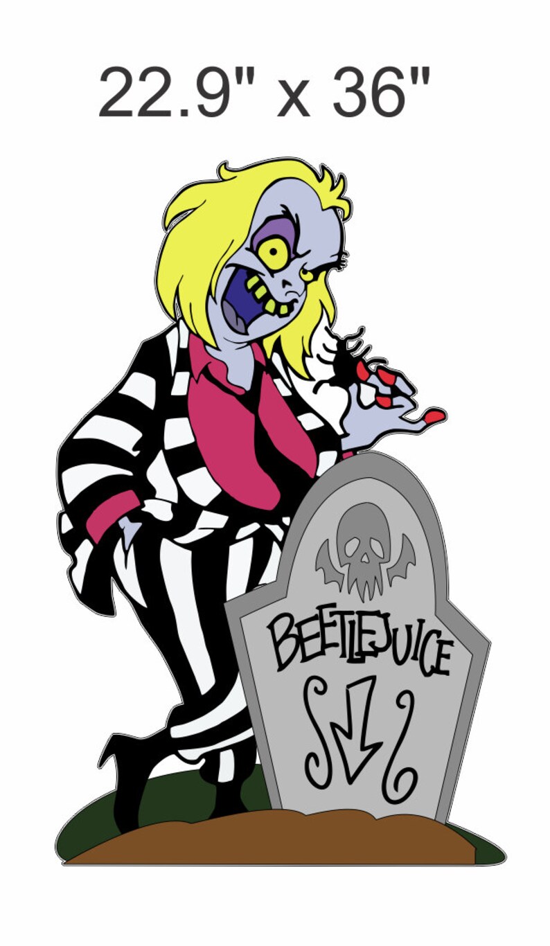 Beetlejuice and Lydia Halloween Yard Sign - Etsy