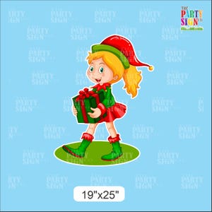 Merry Christmas Elfs Display Decoration Indoor Outdoor 4mm Corrugated ...