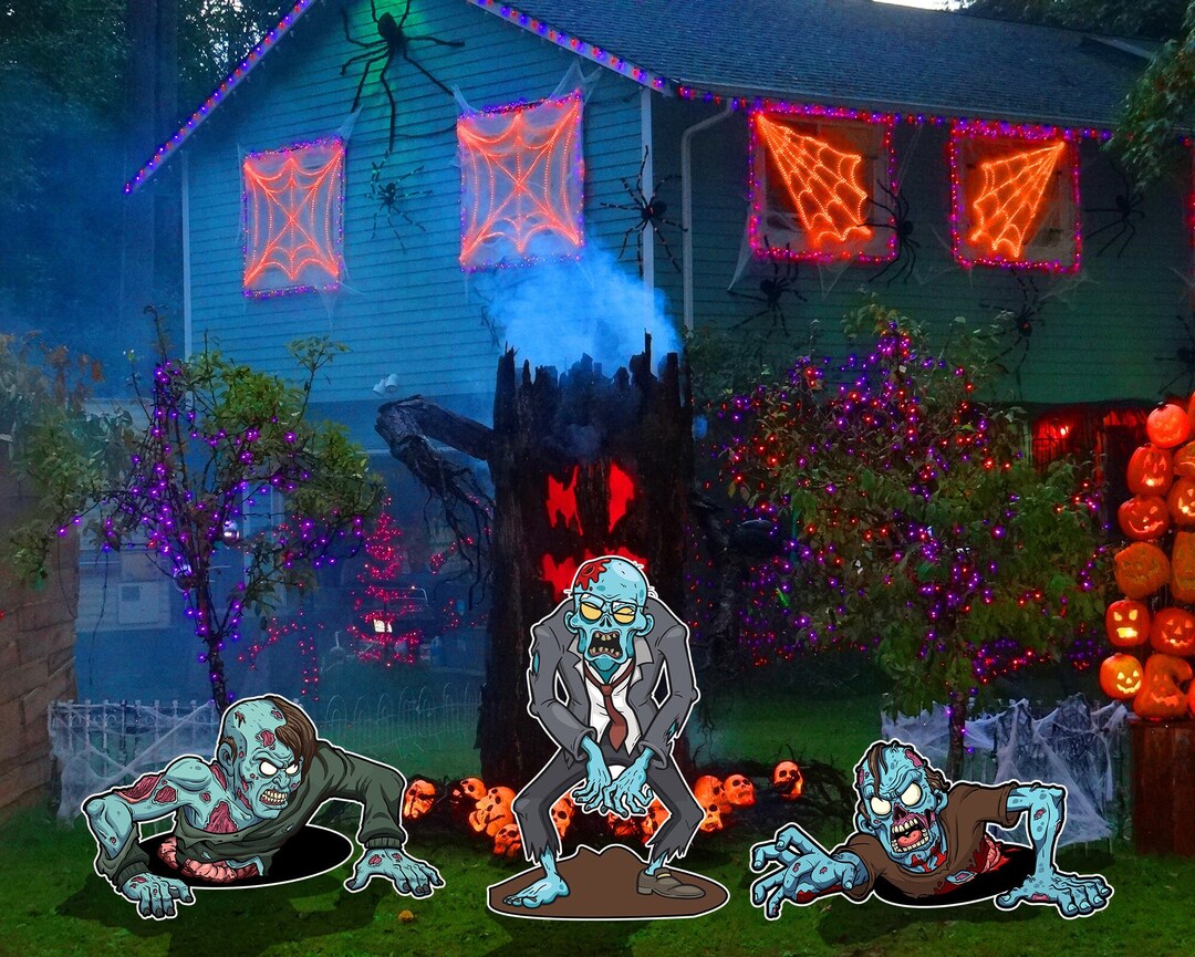 Spooky Halloween Zombies Yard Sign, Perfect for Indoor and Outdoor ...