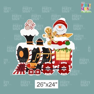 Christmas Snowman Train Set Decoration Indoor Outdoor 4mm Coroplast ...