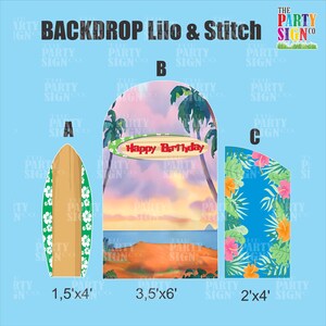 Lilo & Stitch Birthday Party Backdrop Decoration Indoor Outdoor 4mm ...