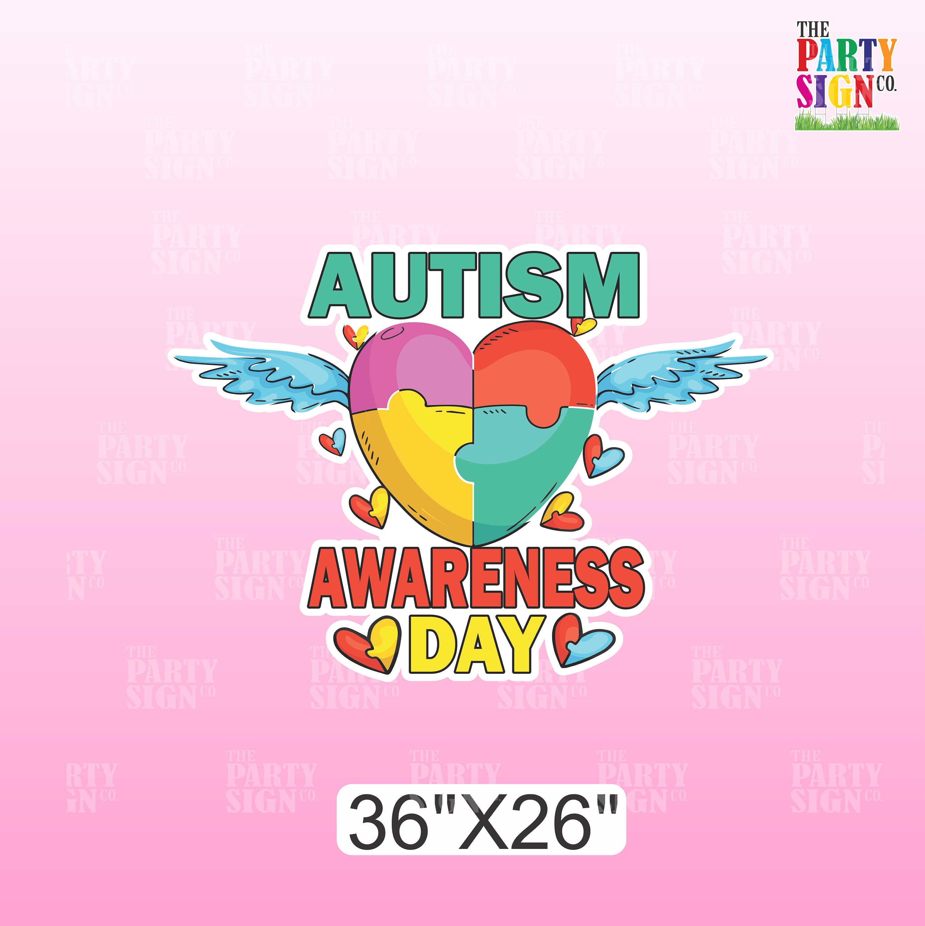 Autism Awareness Day Decoration Indoor Outdoor Corrugated Plastic ...