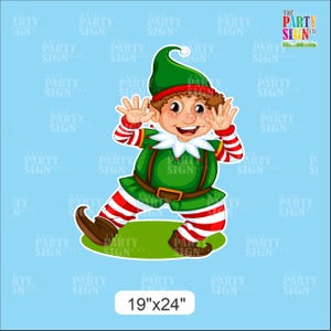 Merry Christmas Elfs Display Decoration Indoor Outdoor 4mm Corrugated ...