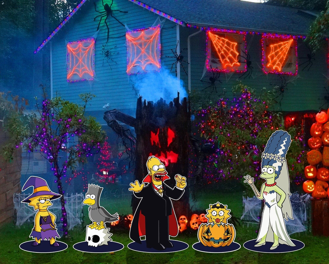 The Simpsons Lisa, Bart Crow, Homer, Maggie and Marge Halloween Wedding ...