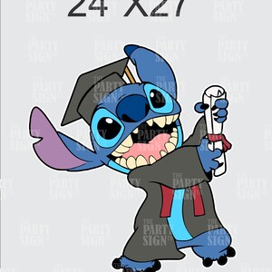 Congrats Lilo & Stitch 2024 Decoration Indoor Outdoor Coroplast ...