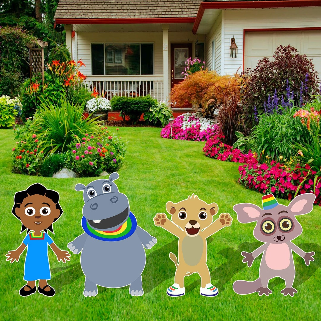 Akili and Friends! Decoration Indoor Outdoor Corrugated Plastic Cutout ...