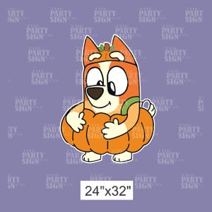 Halloween Bluey and Friends Indoor Outdoor 4mm Coroplast Corrugated ...