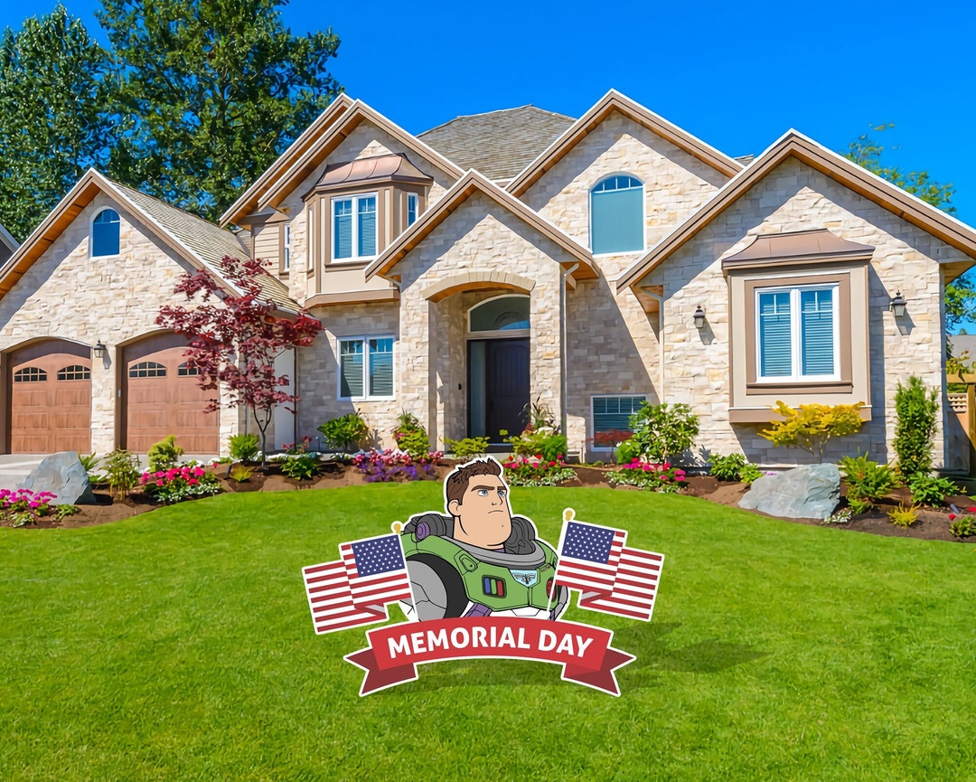 Memorial Day Buz Decoration Indoor Outdoor Corrugated Plastic Cutout ...
