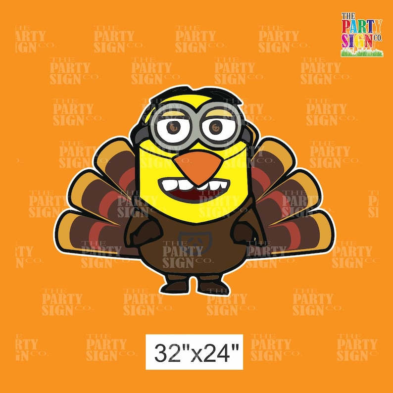 Thanksgiving Minion Decoration Indoor Outdoor 4mm Coroplast Corrugated ...