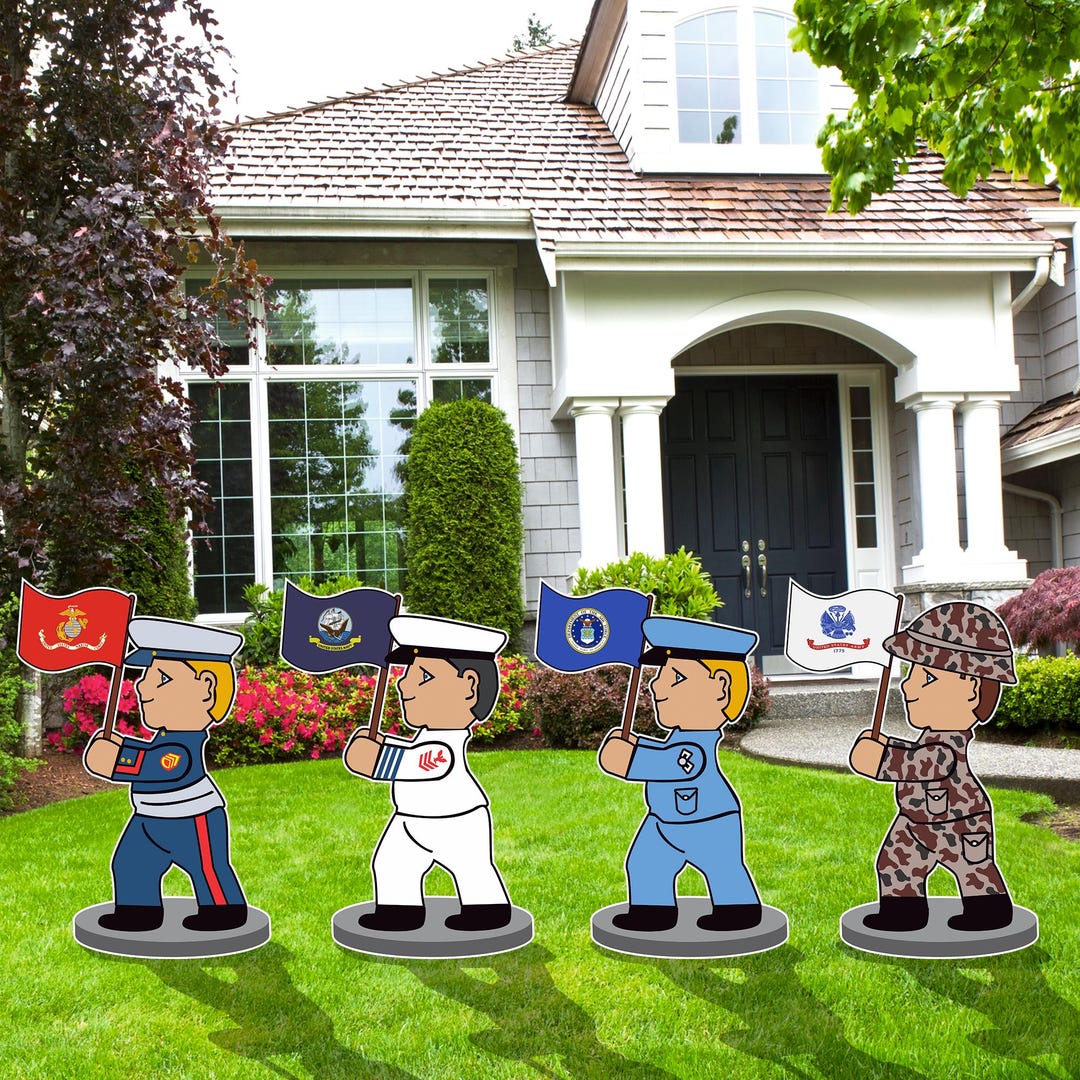 Veteran Day Parade Decoration Indoor Outdoor Coroplast Corrugated ...