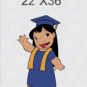 Congrats Lilo & Stitch 2024 Decoration Indoor Outdoor Coroplast ...