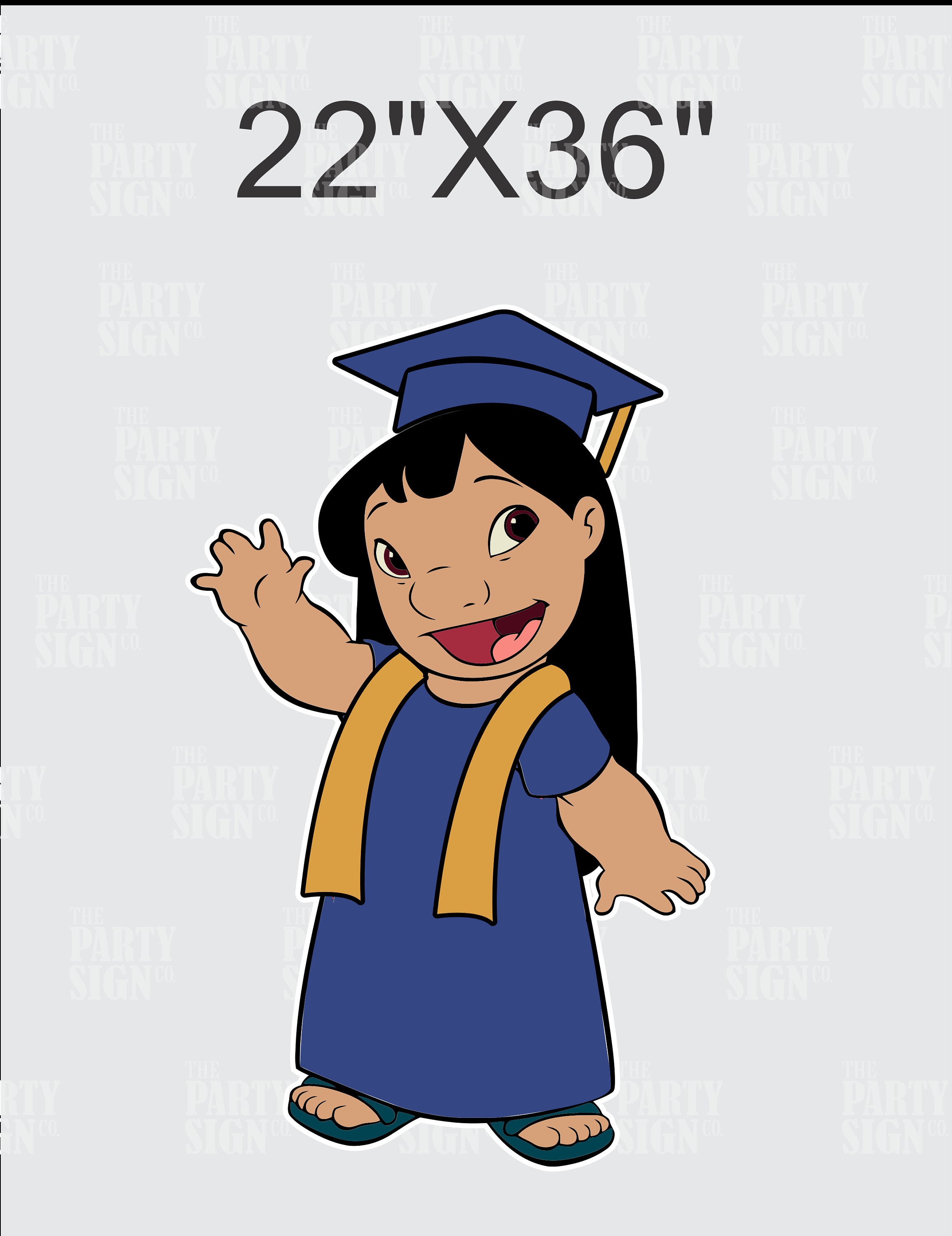 Congrats Lilo & Stitch 2024 Decoration Indoor Outdoor Coroplast ...