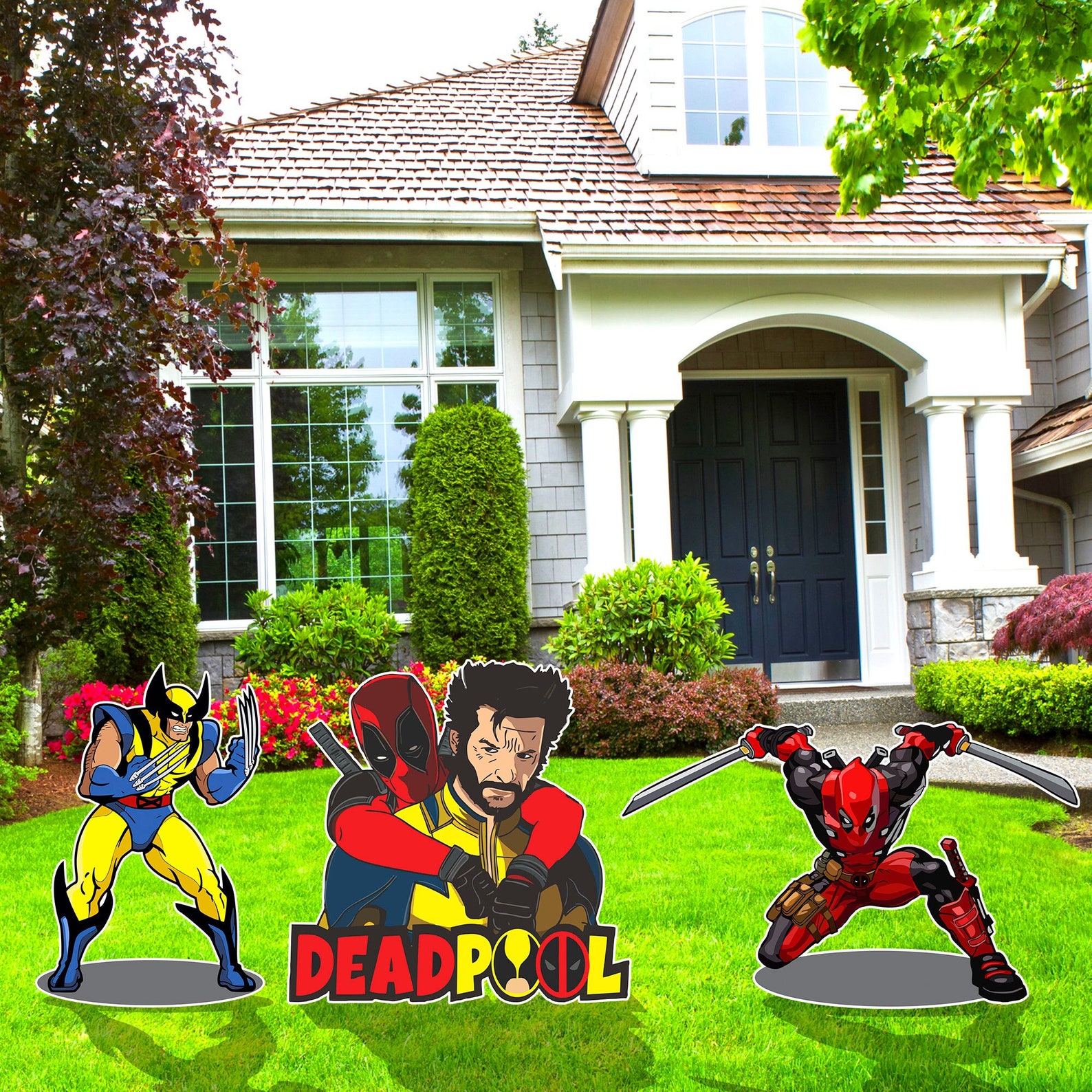 DEADPOOL & WOLVERINE Decoration Indoor Outdoor Coroplast Corrugated ...