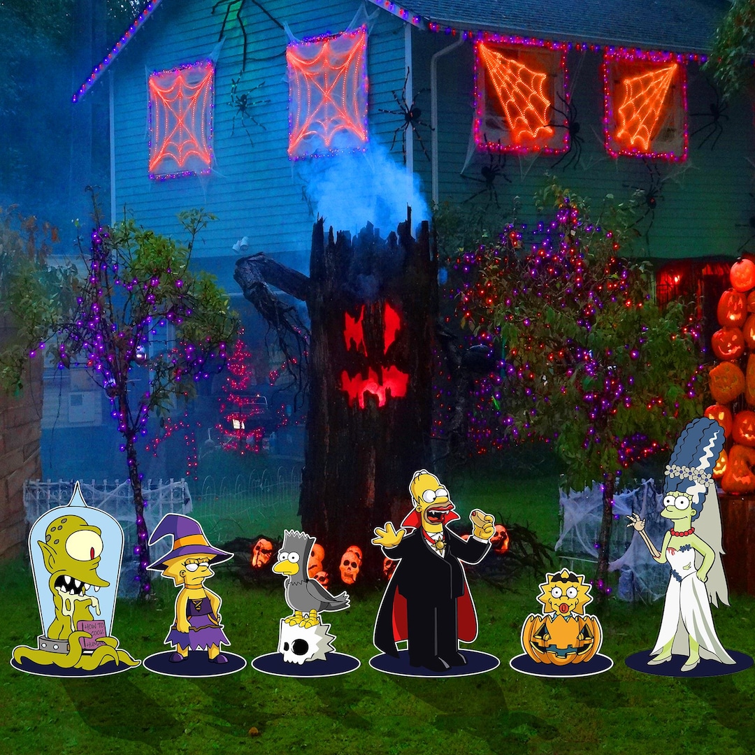 The Simpsons - Lisa, Bart Crow, Homer, Maggie and Marge Halloween ...