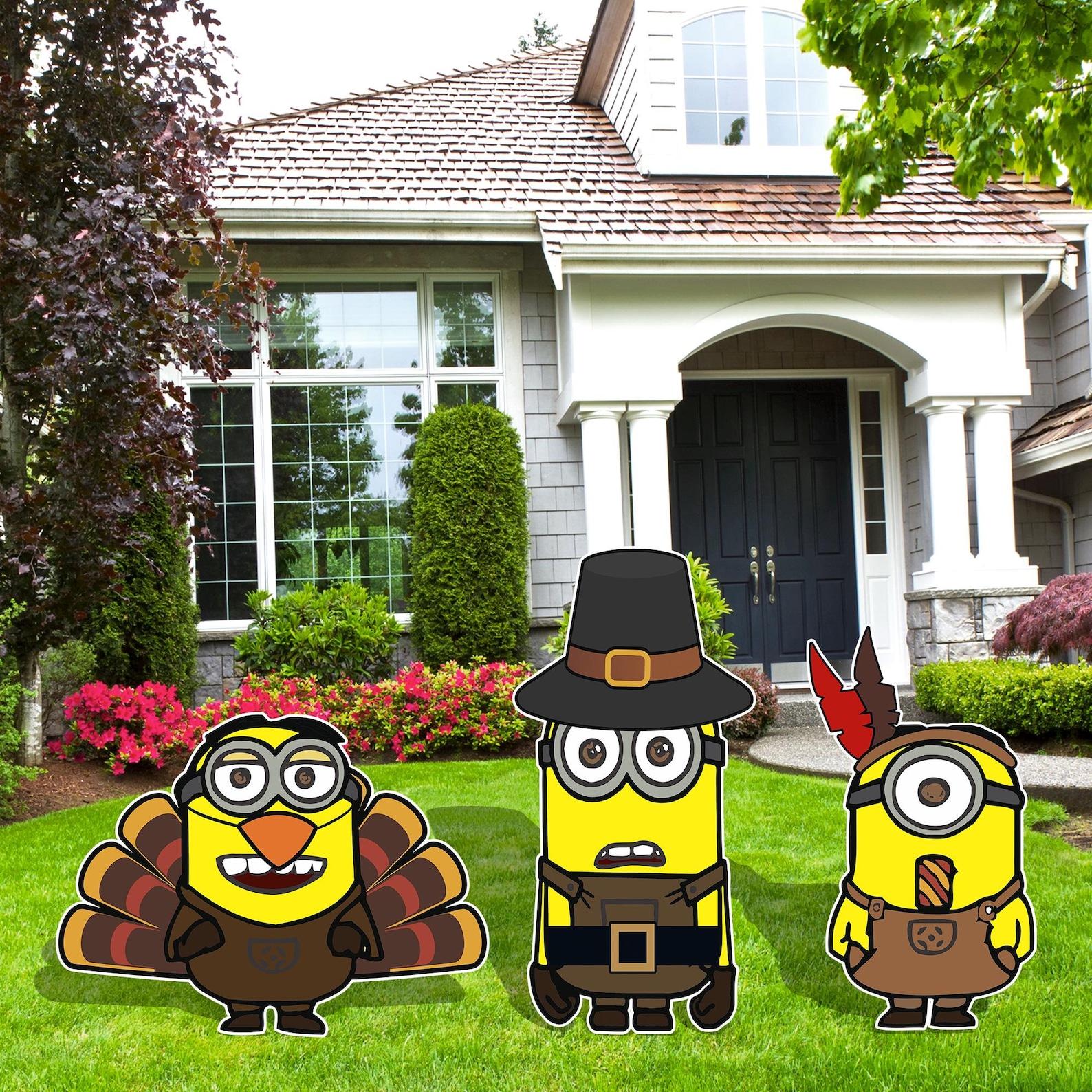 Thanksgiving Minion Decoration Indoor Outdoor 4mm Coroplast Corrugated ...