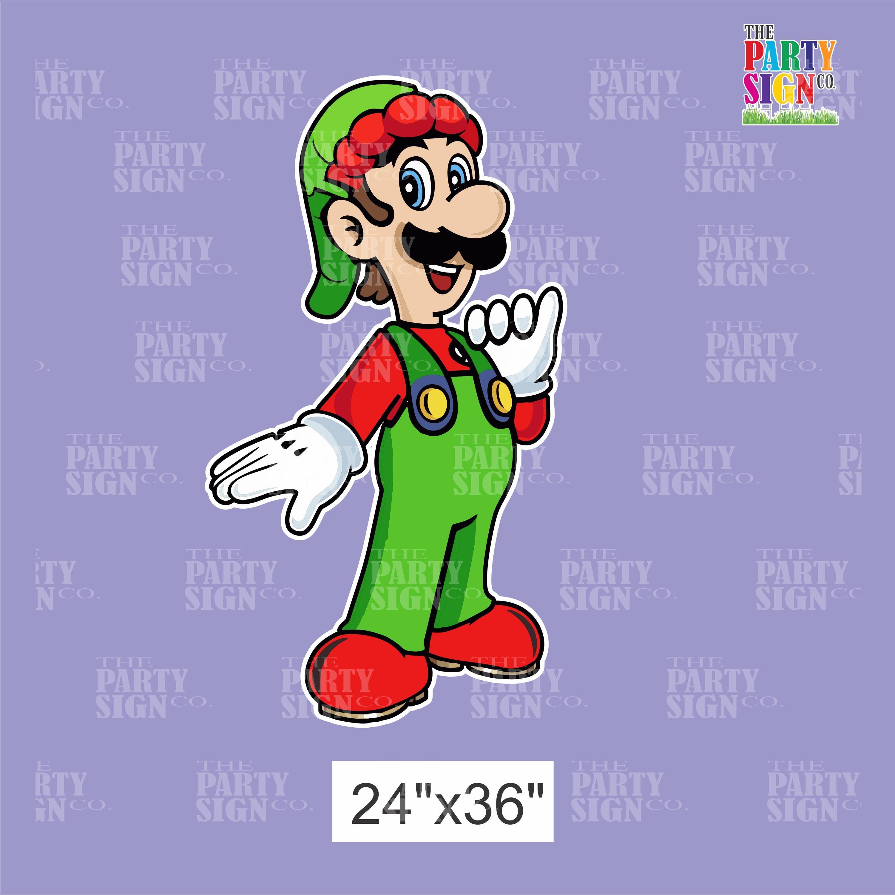 CHRISTMAS Super Mario & Luigi Decoration Indoor Outdoor Coroplast ...