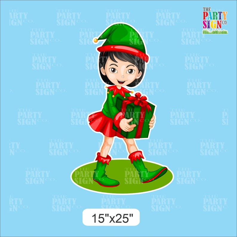 Merry Christmas Elfs Display Decoration Indoor Outdoor 4mm Corrugated ...