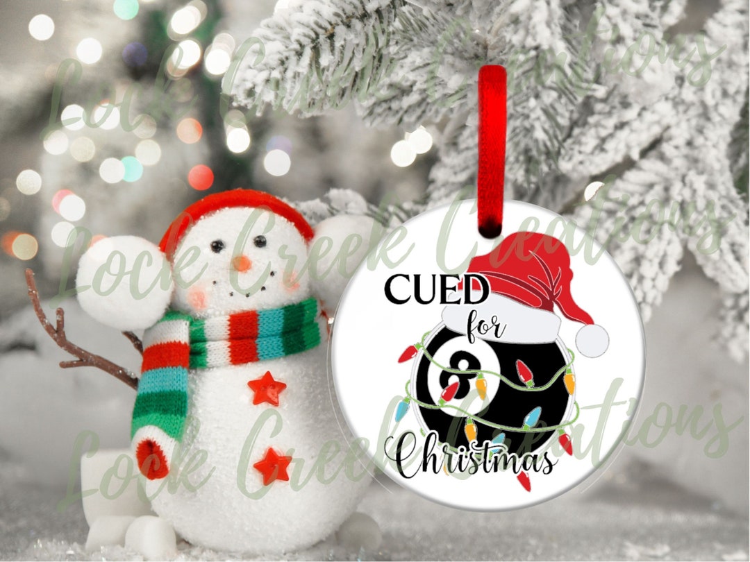 Personalized Billiards Christmas Ornament, Cute Billiards Christmas ...