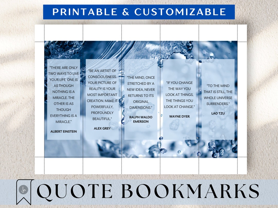 OCEAN BOOKMARKS - Beautiful, Digital Bookmarks | Ready to Print or ...