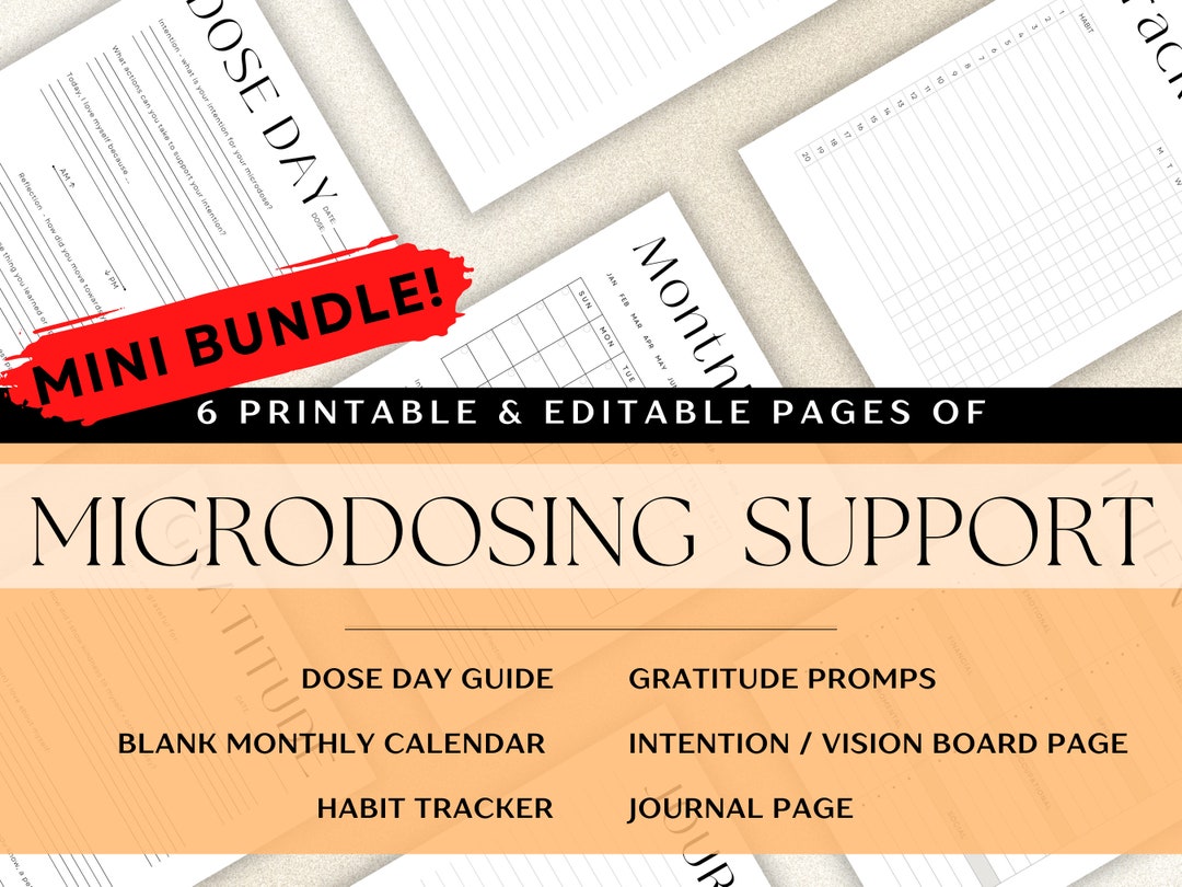 MINI Microdosing Bundle | Support Your Journey W/our Journal, Planner, Gratitude + Habit Tracker ...