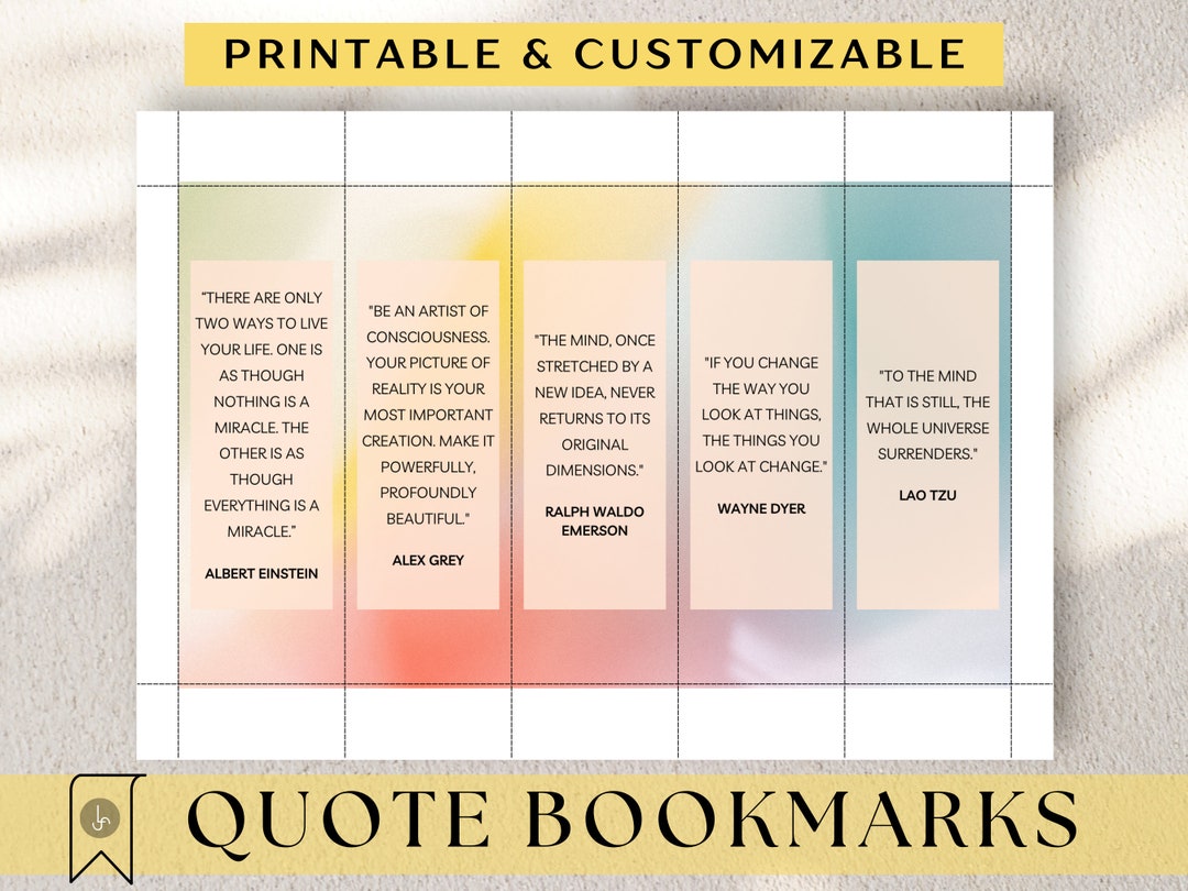 STUNNING PASTEL BOOKMARKS - Beautiful, Digital Bookmarks | Ready to ...