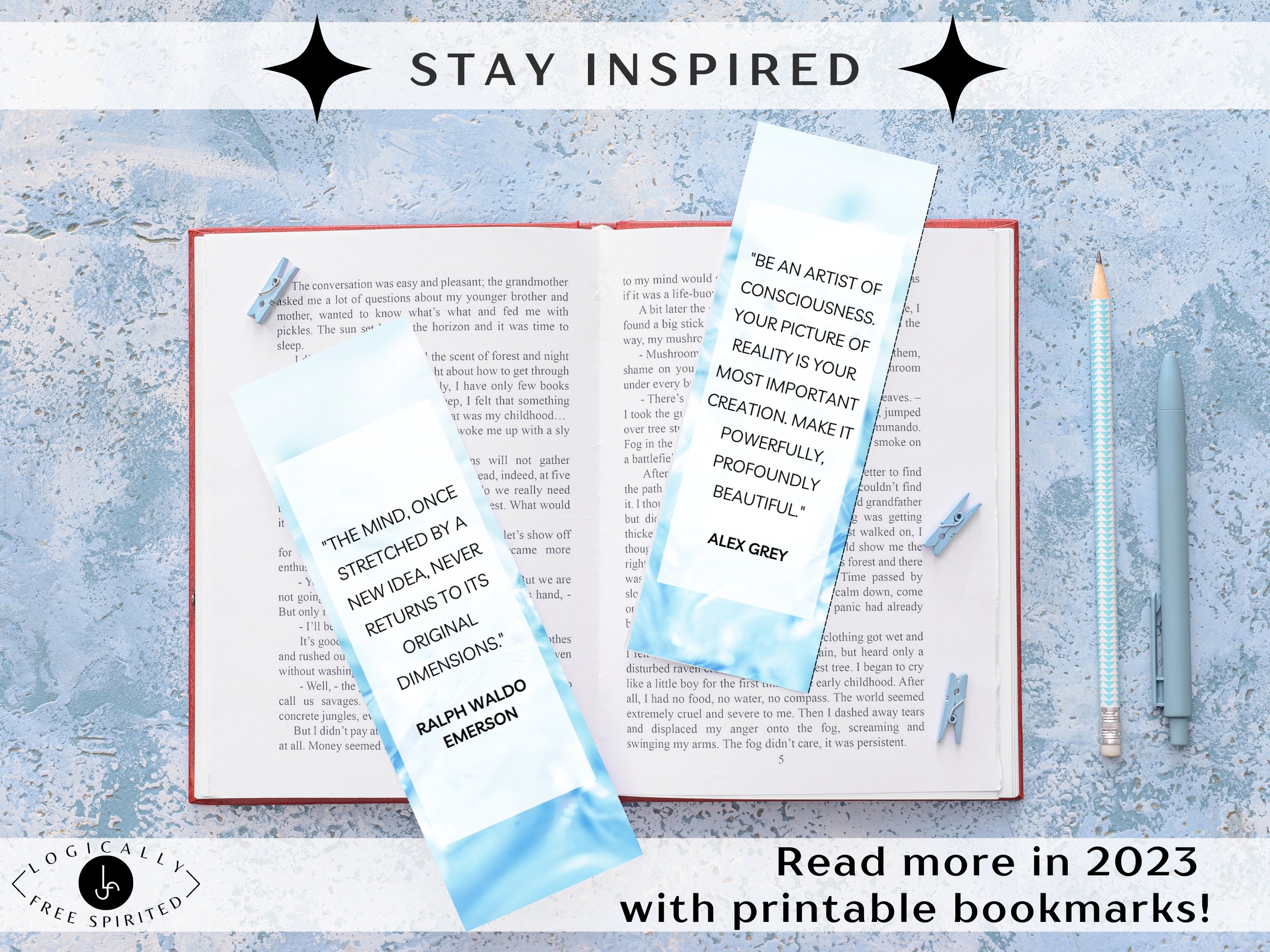 WATER BOOKMARKS - Beautiful, Digital Bookmarks | Ready to Print or ...