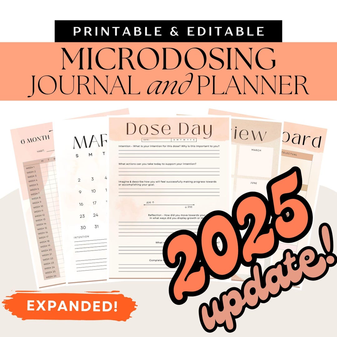 COLOR 2025 Expanded Microdosing Bundle | Intention Setting Calendar, Journal, Planner, Habit ...