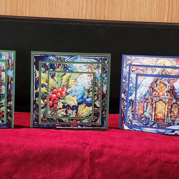 3d Stained Glass Cards - Etsy