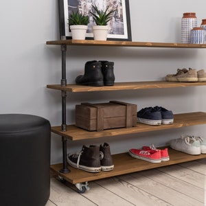 Wheeled Shoe Rack- Shoe Storage - Entryway Organizer- Shoe Organizer ...