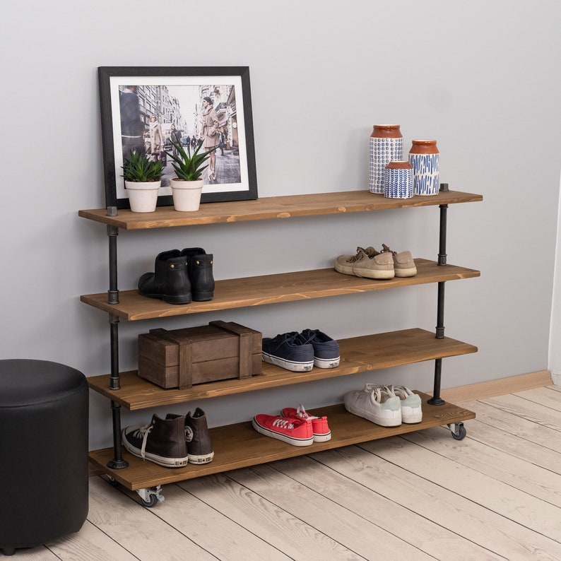 Wheeled Shoe Rack- Shoe Storage - Entryway Organizer- Shoe Organizer ...