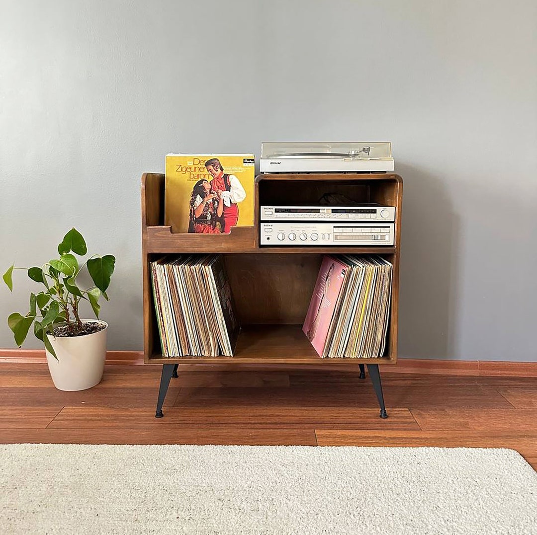 Solid Wood Record Player Stand /vinyl Record Storage - Etsy