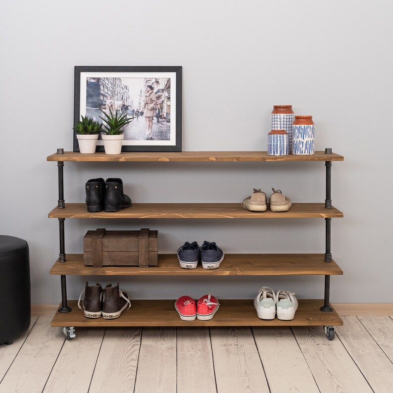 Wheeled Shoe Rack- Shoe Storage - Entryway Organizer- Shoe Organizer ...