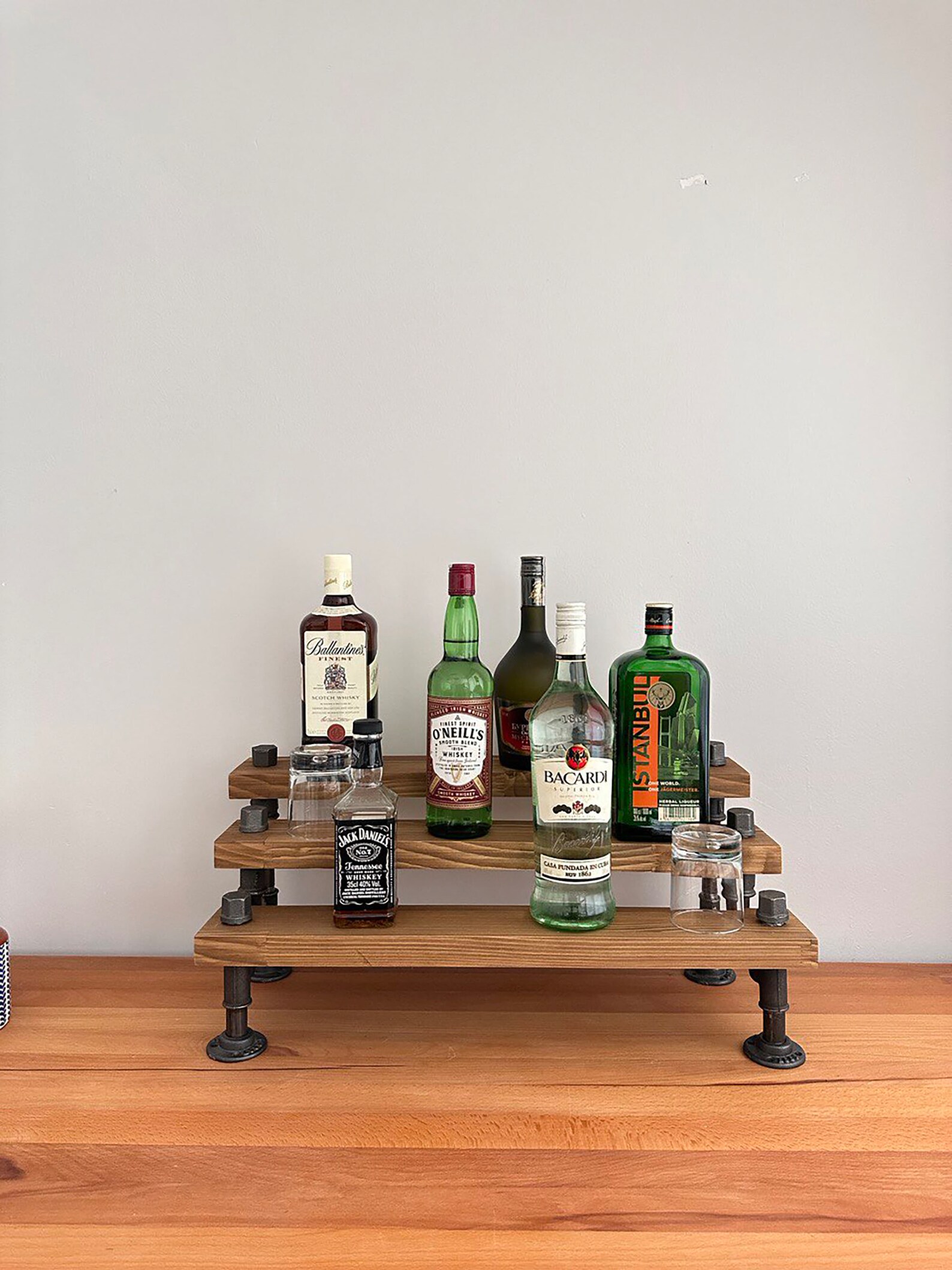 Bar Display, Bar Organizer, Kitchen Shelves, Whiskey Bottle Display ...