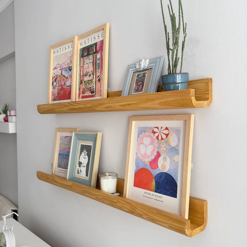 Picture Ledge Shelves - Wooden Photography -wall Display - Justknotwood ...