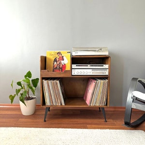Solid Wood Record Player Stand /vinyl Record Storage - Etsy
