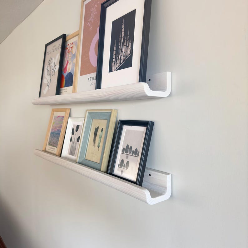 Picture Ledge Shelves - Wooden Photography -wall Display - Justknotwood ...