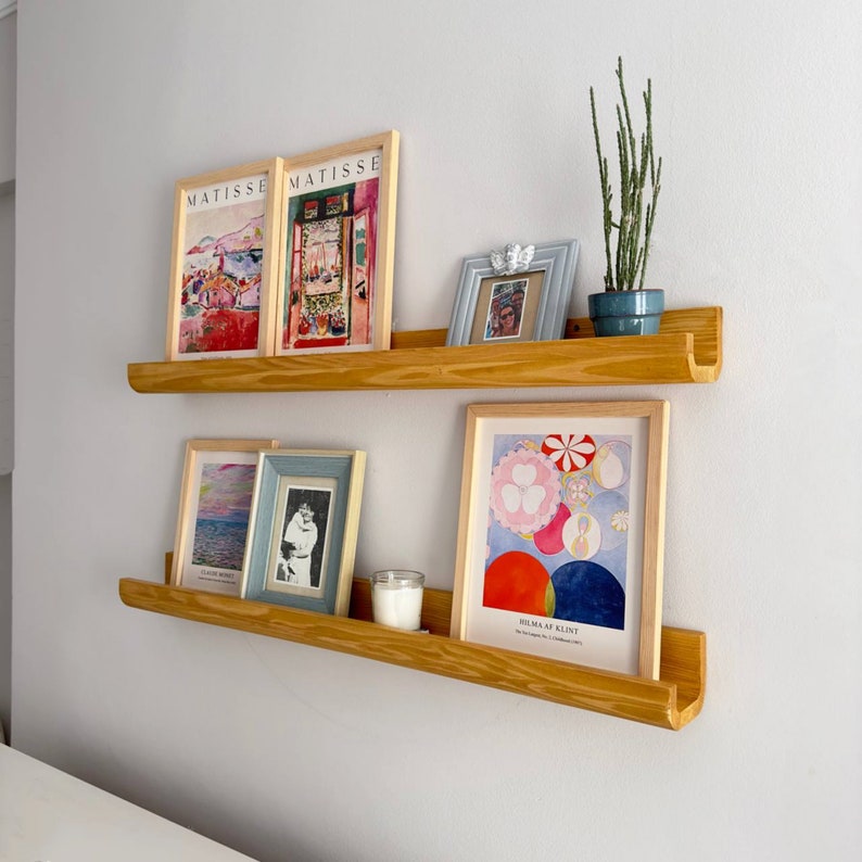 Picture Ledge Shelves - Wooden Photography -wall Display - Justknotwood ...