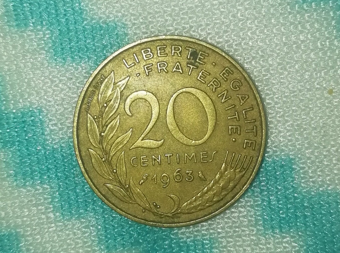 20 Centimes French 1963 COIN - Etsy