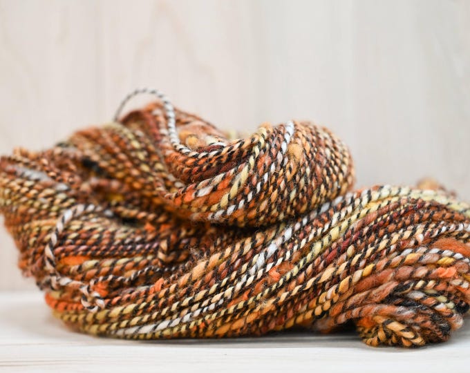 Handspun Autumn Gold Wool Yarn Using Recycled Wool - Etsy