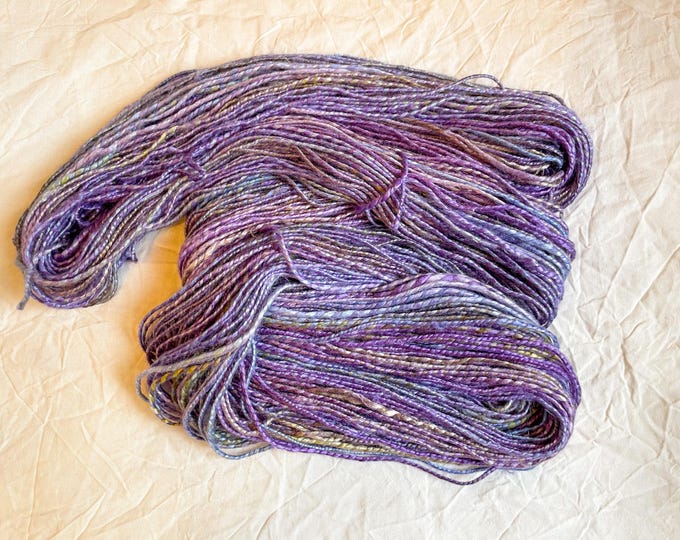 Handspun Luxury Silver Amethyst Yarn Using 100% Bamboo Fiber - Etsy