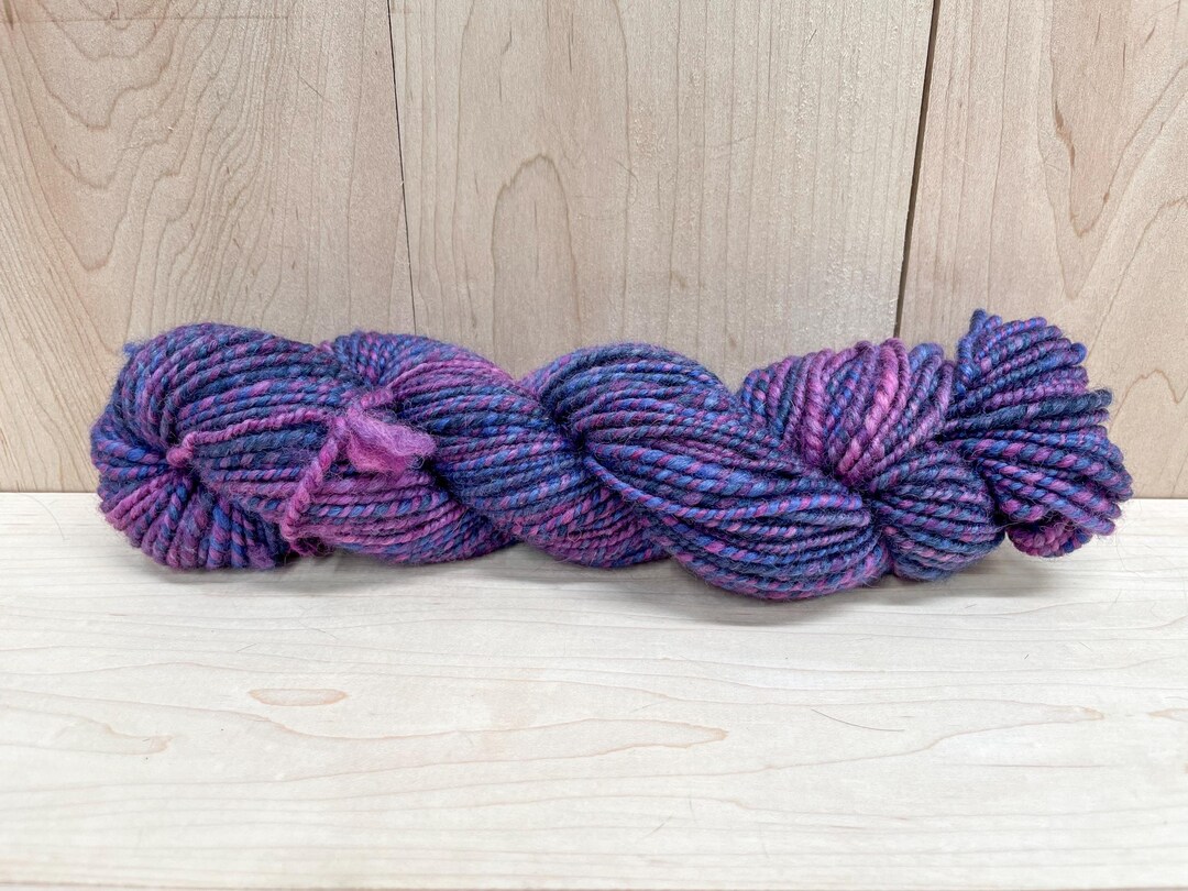 Handspun Deep Berry Night Yarn Using 100% Wool - Etsy