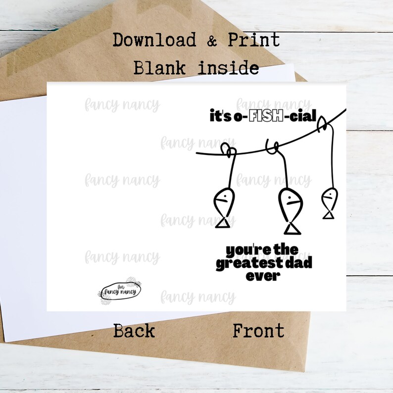 Pun Printable Card for Father's Day for Dad for - Etsy