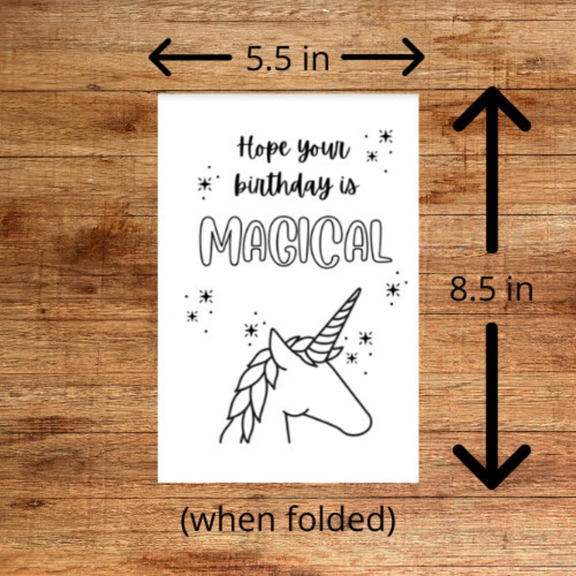 Unicorn Birthday Card, Printable Unicorn Card, Magical Birthday ...