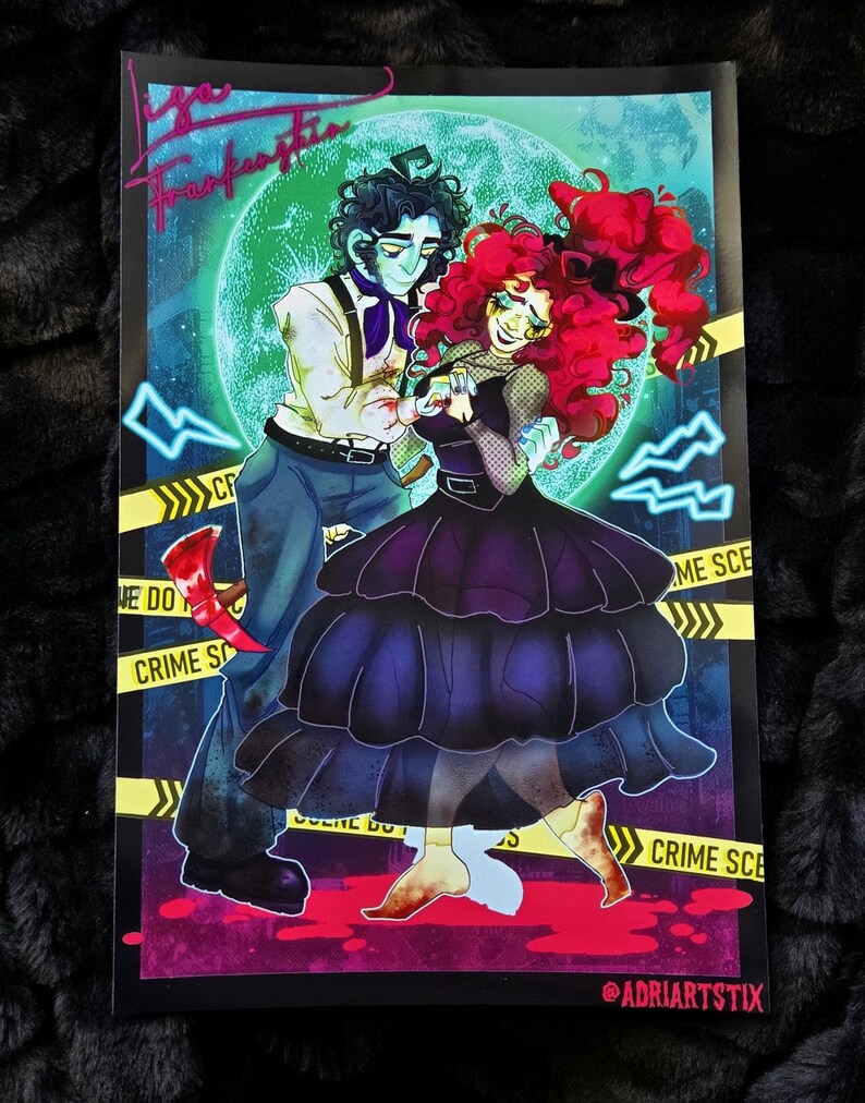 Lisa Frankenstein Movie Horror Art Print - 8x12 / 4x6 Horror ...