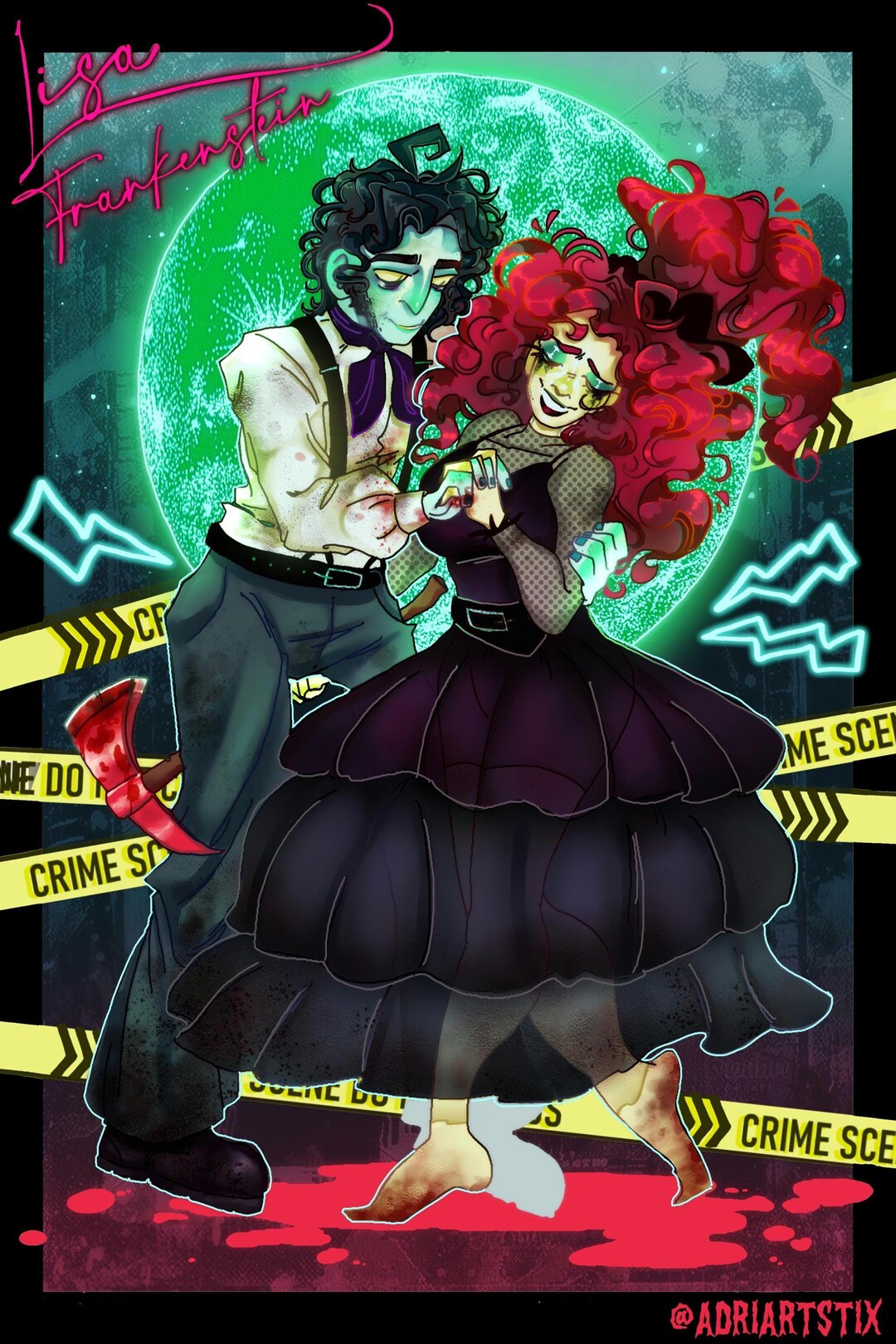 Lisa Frankenstein Movie Horror Art Print - 8x12 / 4x6 Horror ...
