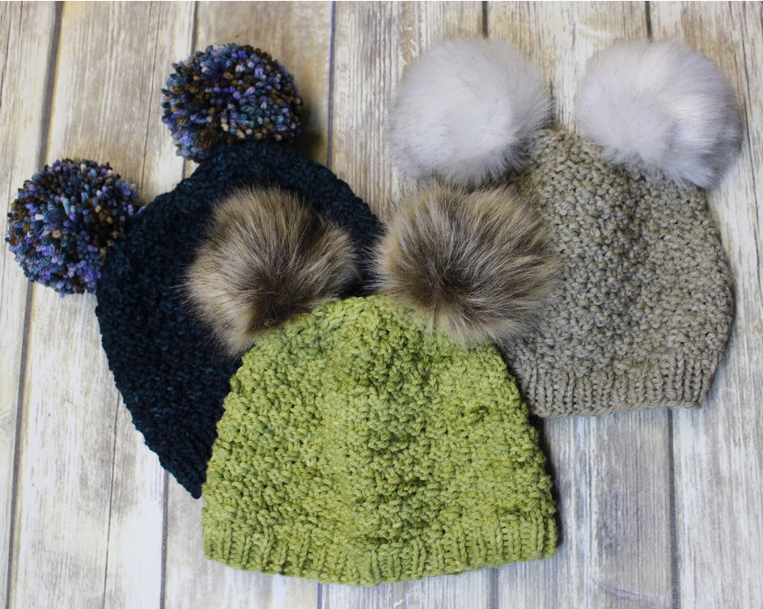 SE Patterns - Hat Pattern - Chunky and FUR! - Beary Bumpy Hat - Etsy